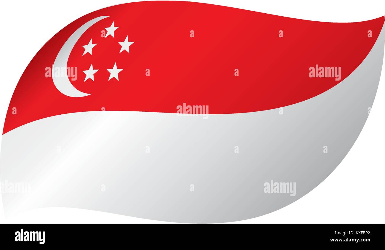 Singapore flag, vector illustration Stock Vector Image & Art - Alamy