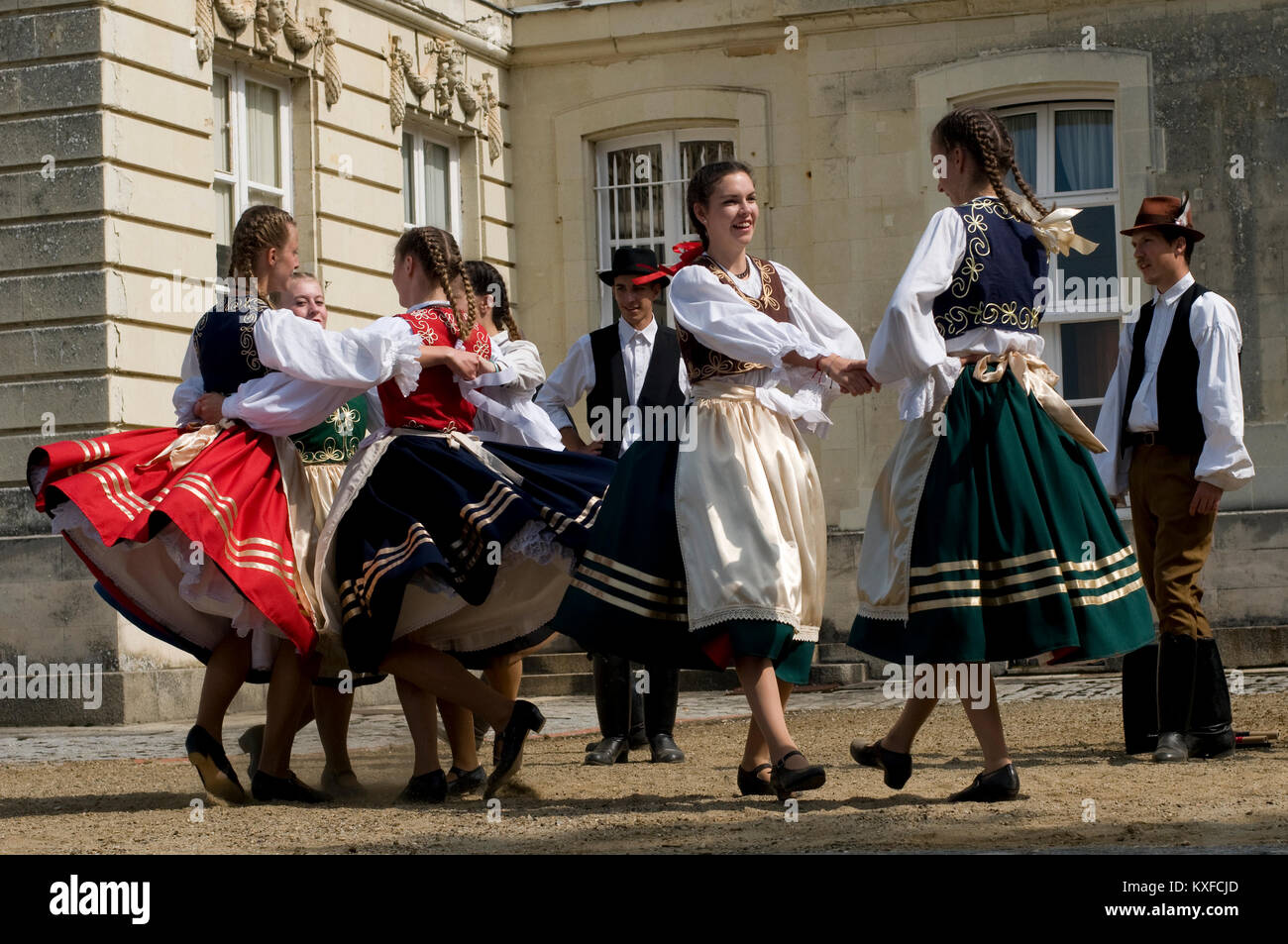 Troop of Hungarian Folk Dancers Stock Photo - Alamy