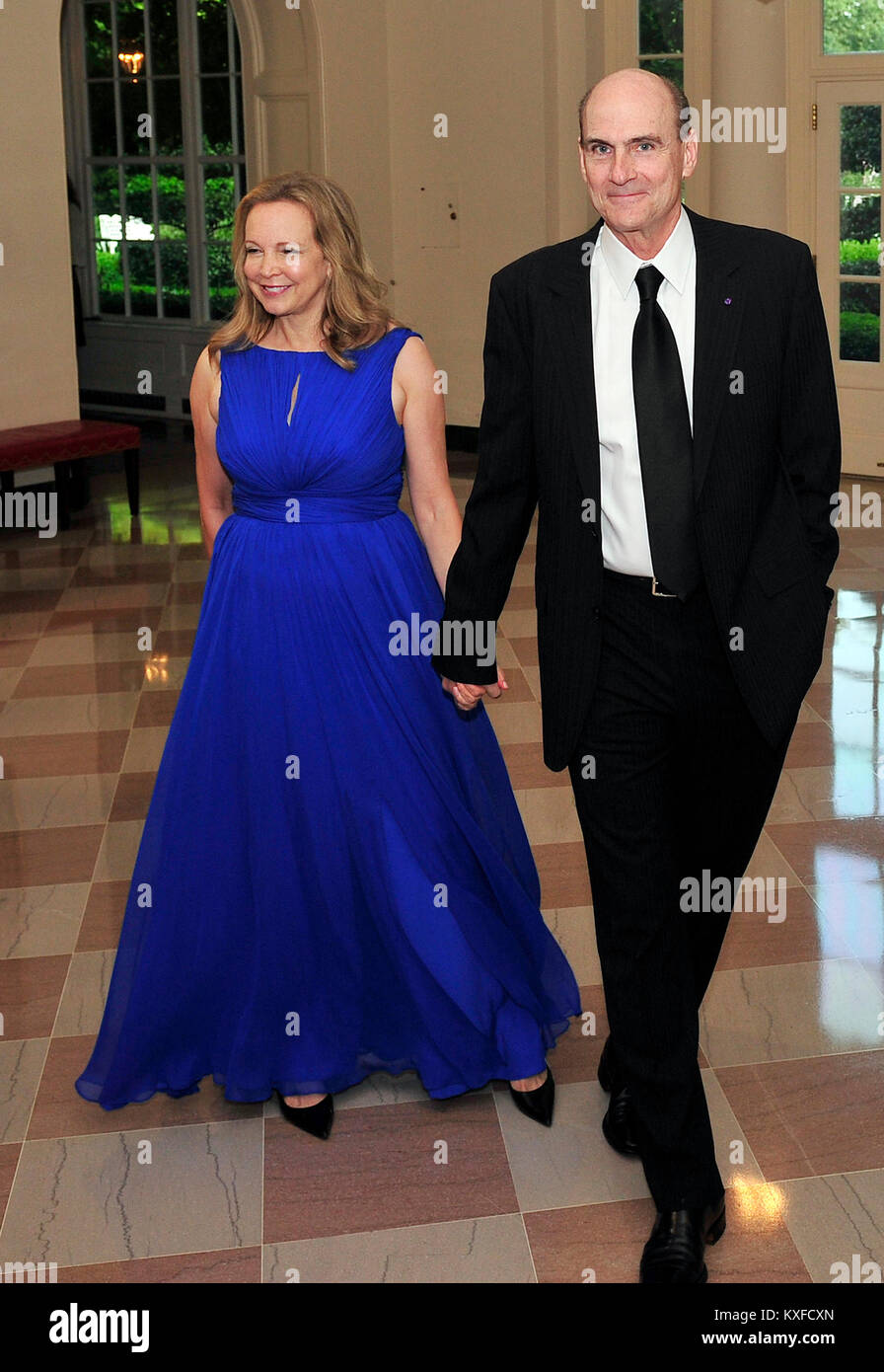 James Taylor and Caroline Taylor arrive for a State Dinner in honor of ...