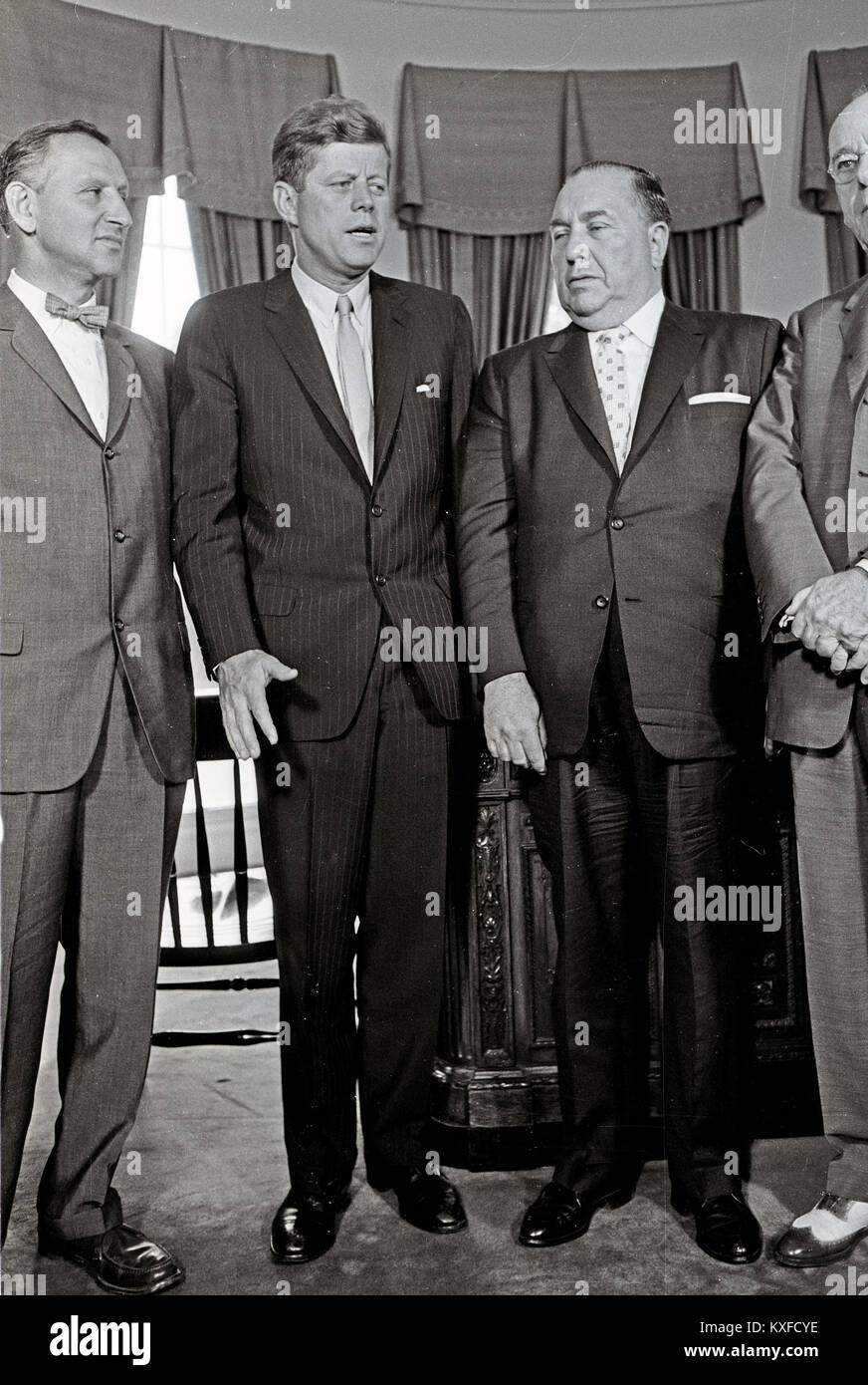 United States President John F. Kennedy meets Mayor Richard J. Daley ...