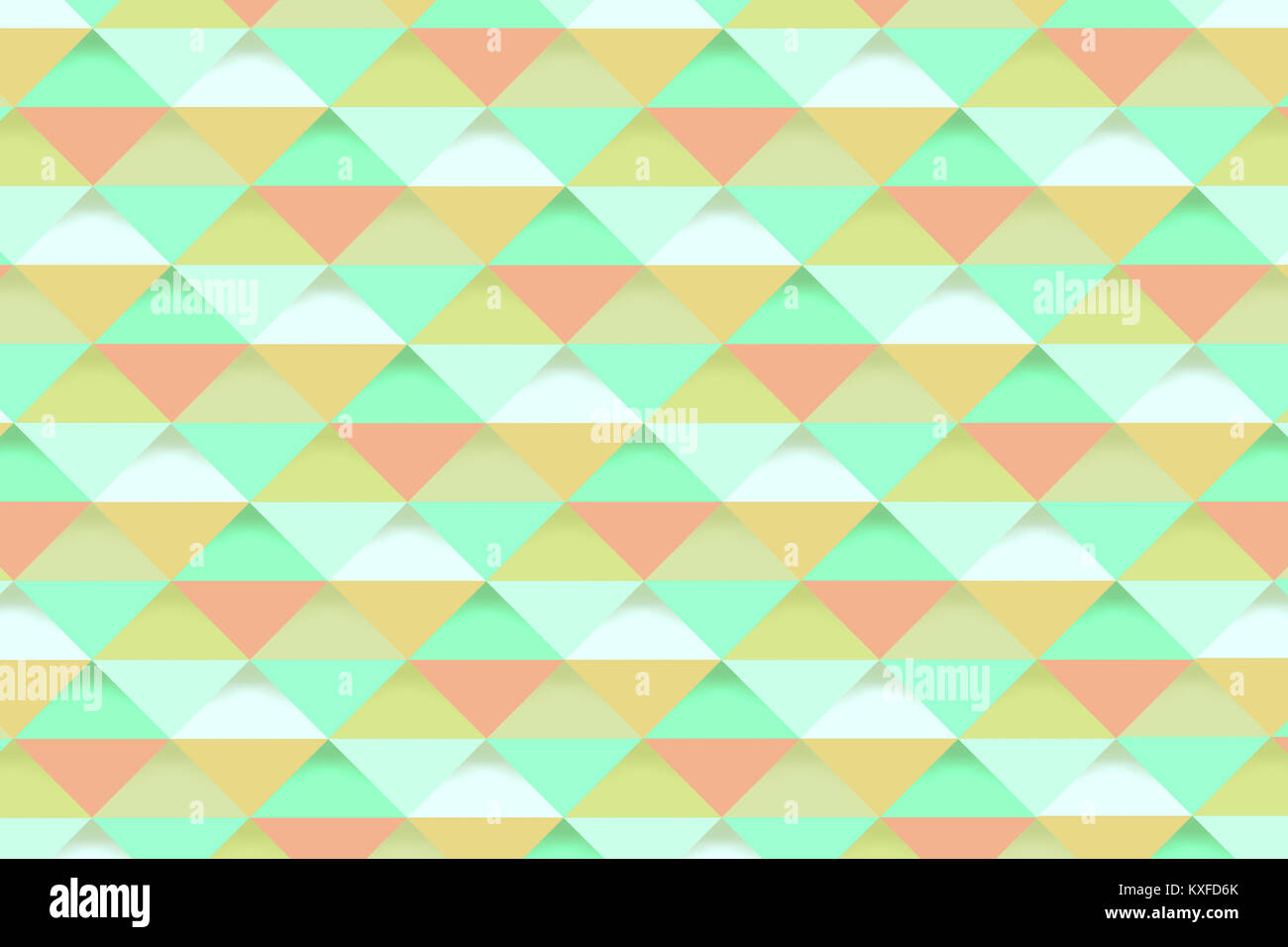 Retro and Vintage Colored Triangle Background with Three Dimensional ...