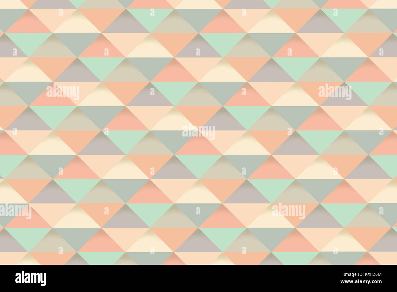 Mint Orange and Cream Pastel Colored Triangle Background with Three ...