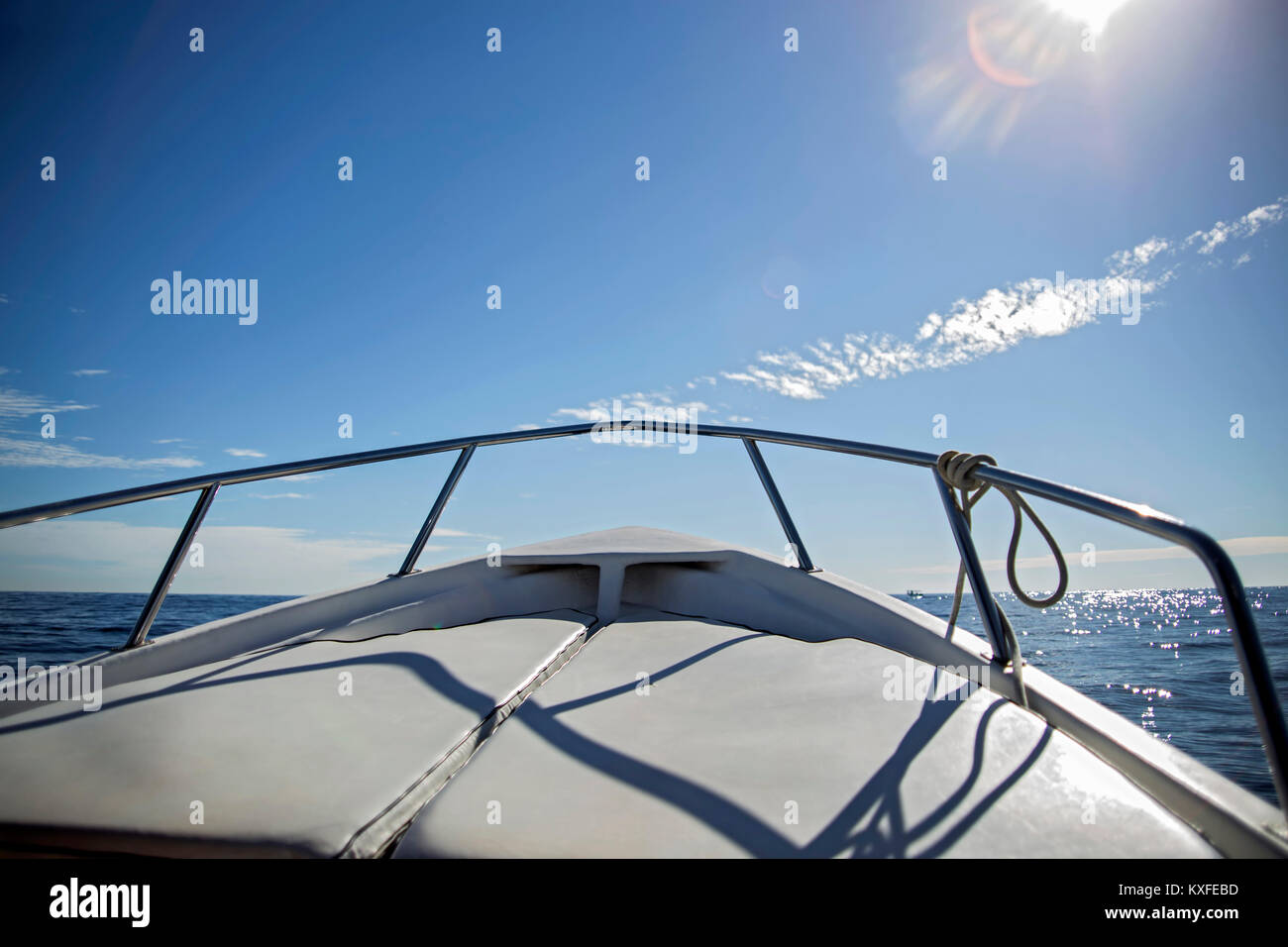 At the front of a boat Stock Photo - Alamy