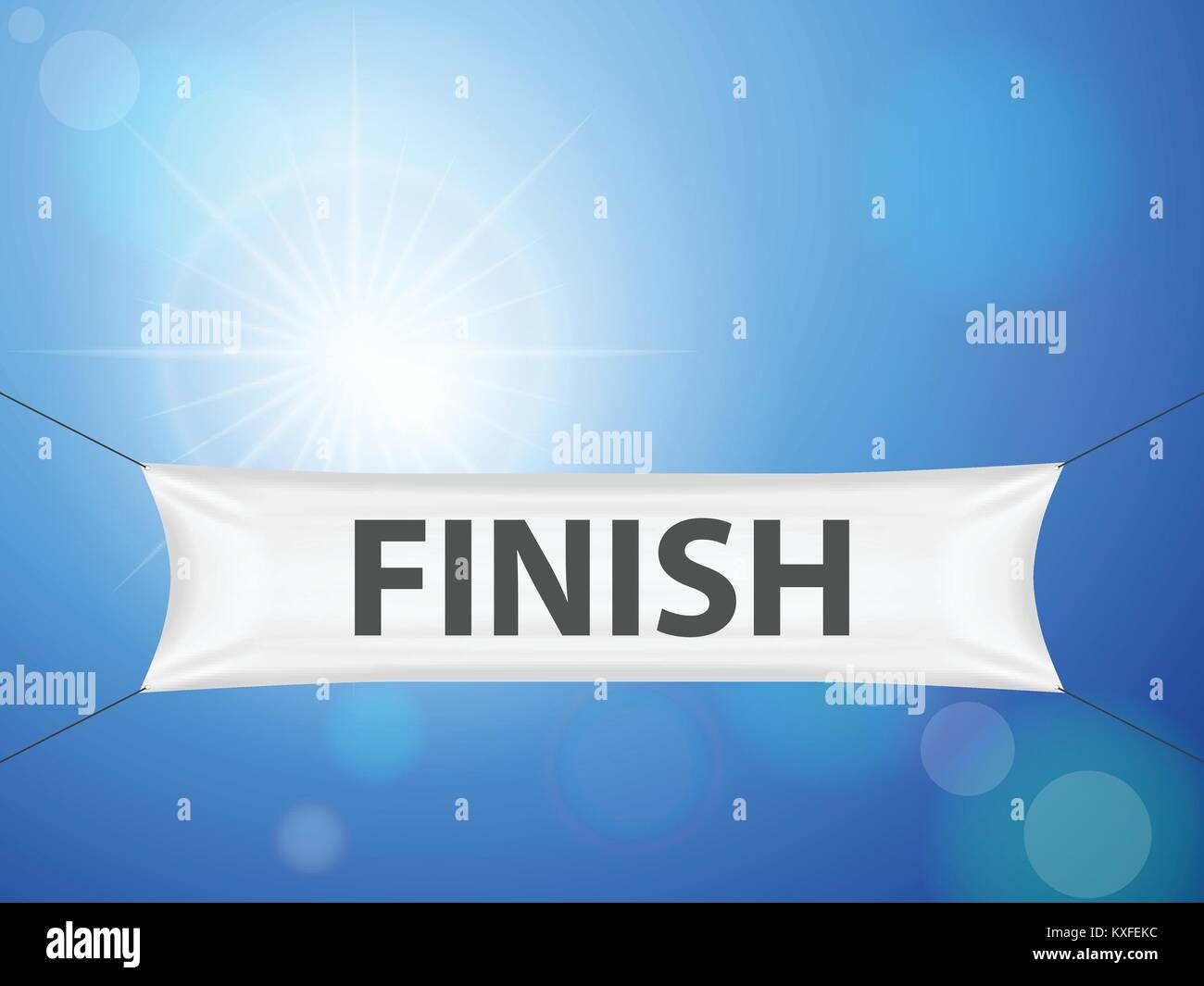 Finish banner on a sky background Stock Vector Image & Art - Alamy