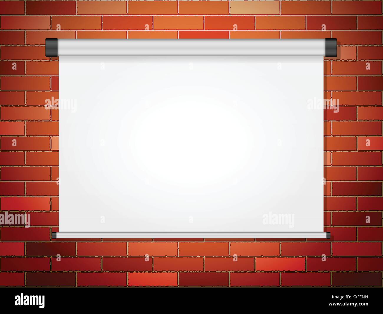 Projection screen on brick wall Stock Vector Image & Art - Alamy