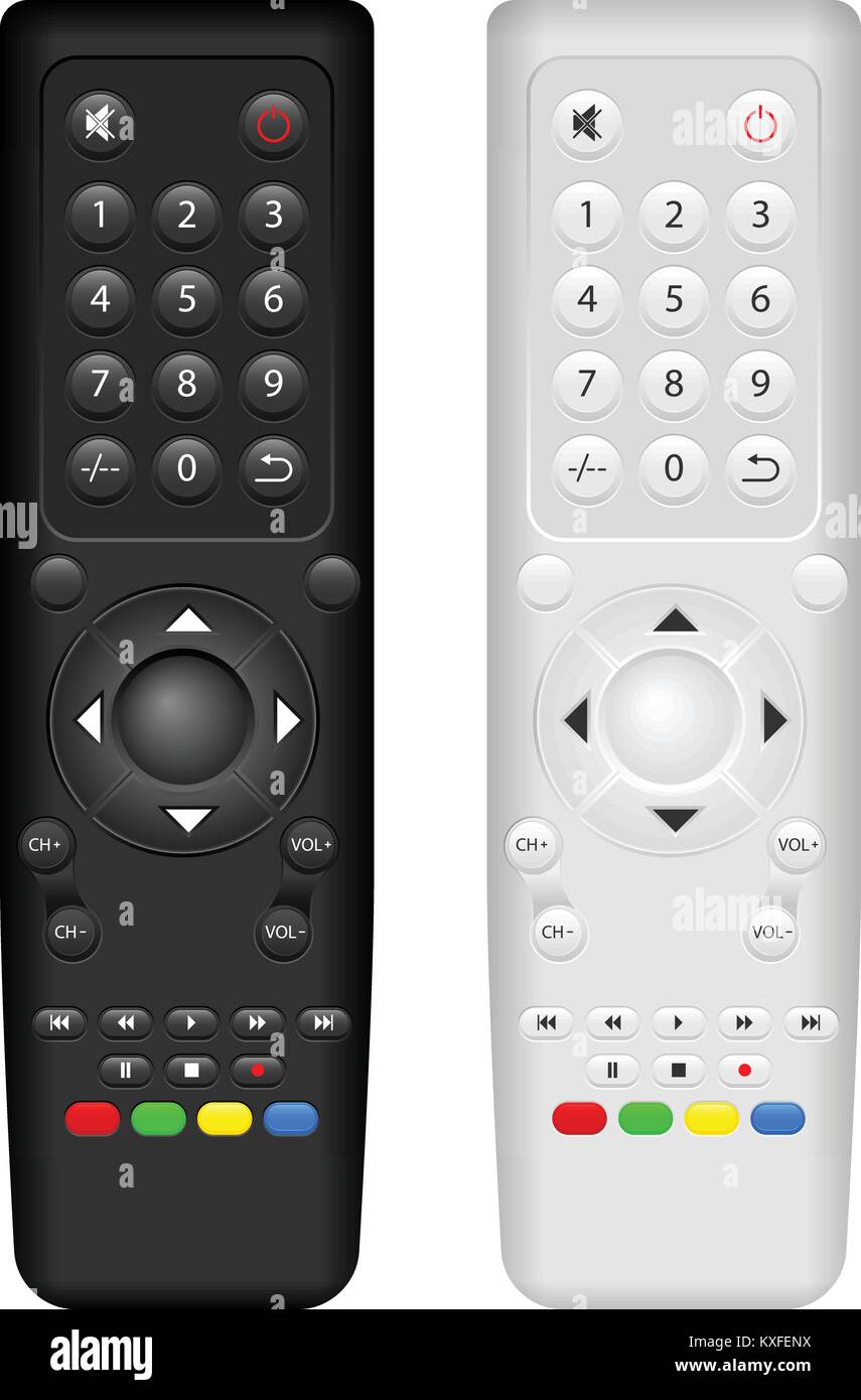 Remote control on a white background. Vector illustration Stock Vector ...