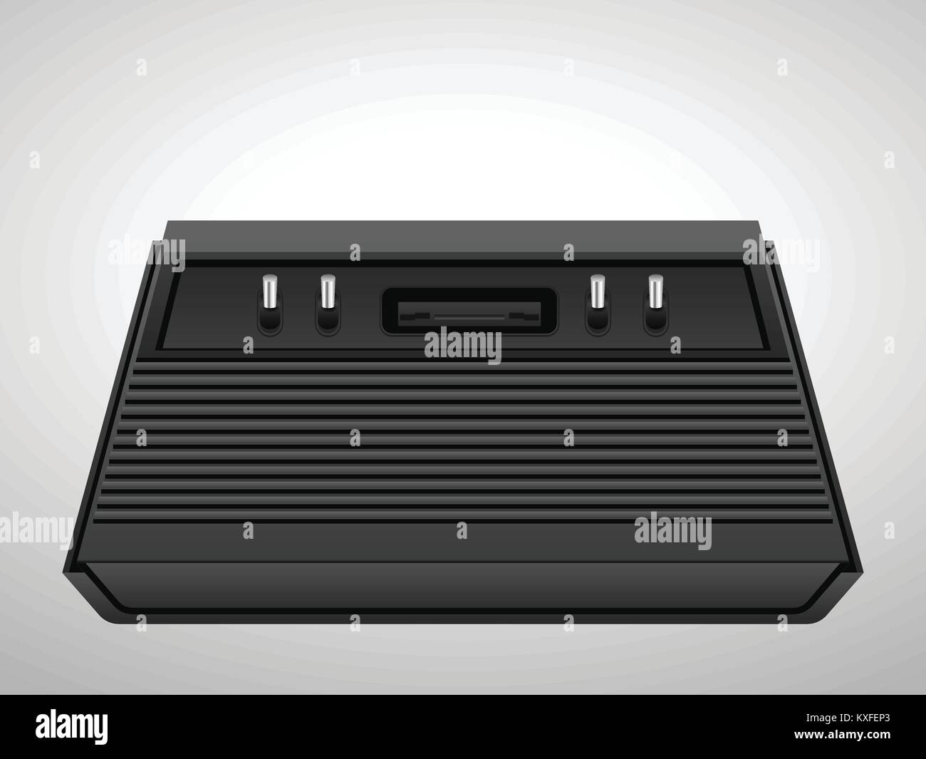 Retro console on white Stock Vector Images - Alamy