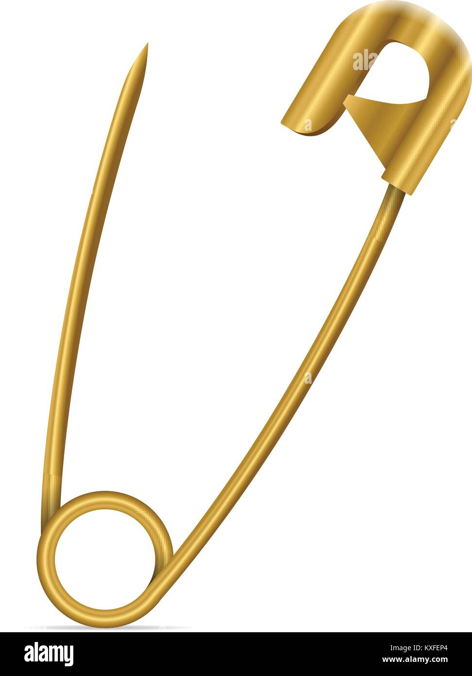 Safety pin on a white background Stock Vector Image & Art - Alamy