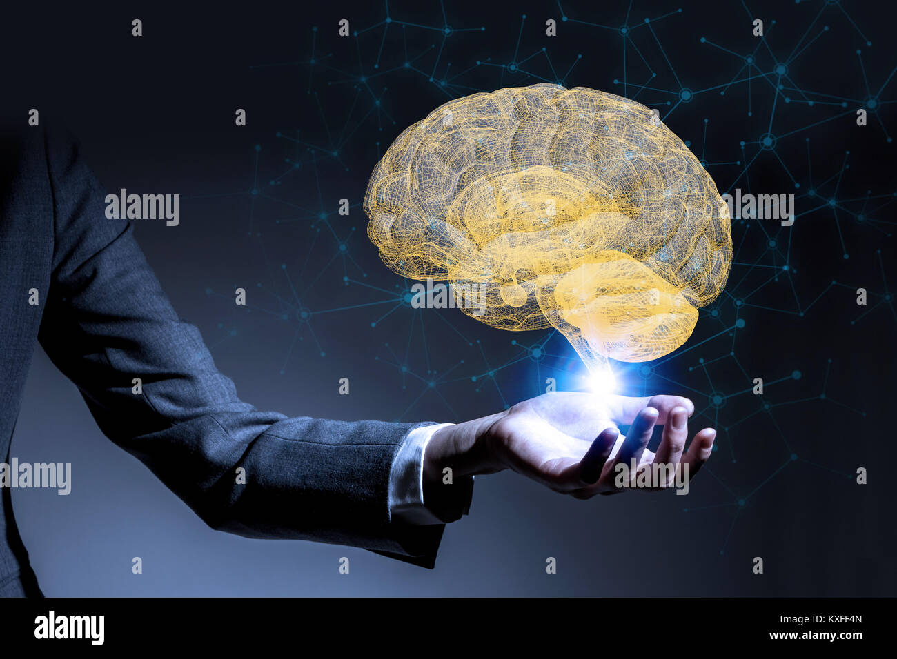 AI(Artificial Intelligence) concept, 3D rendering, abstract image ...