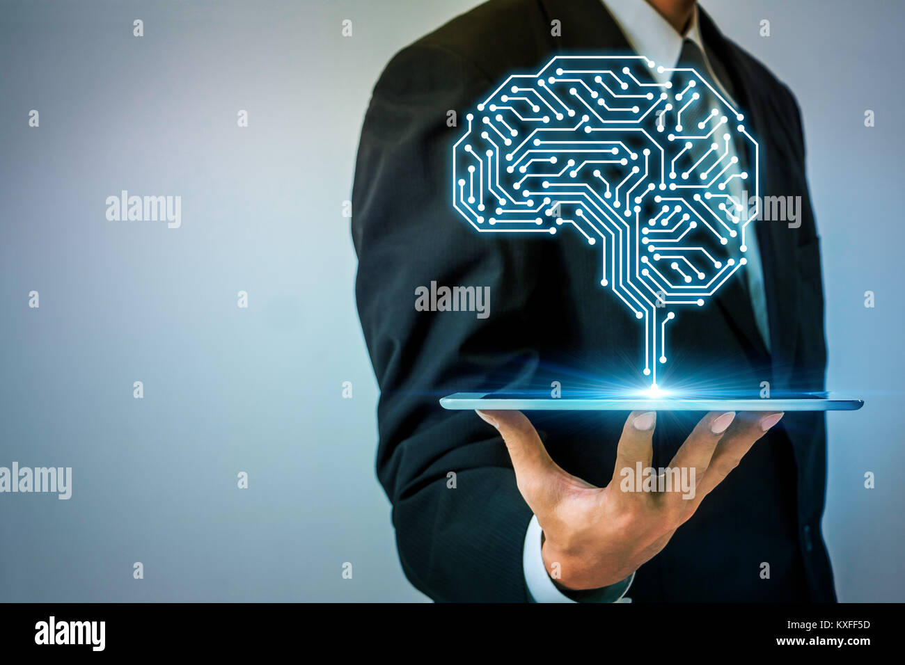 Tablet computer ai artificial hi-res stock photography and images - Alamy