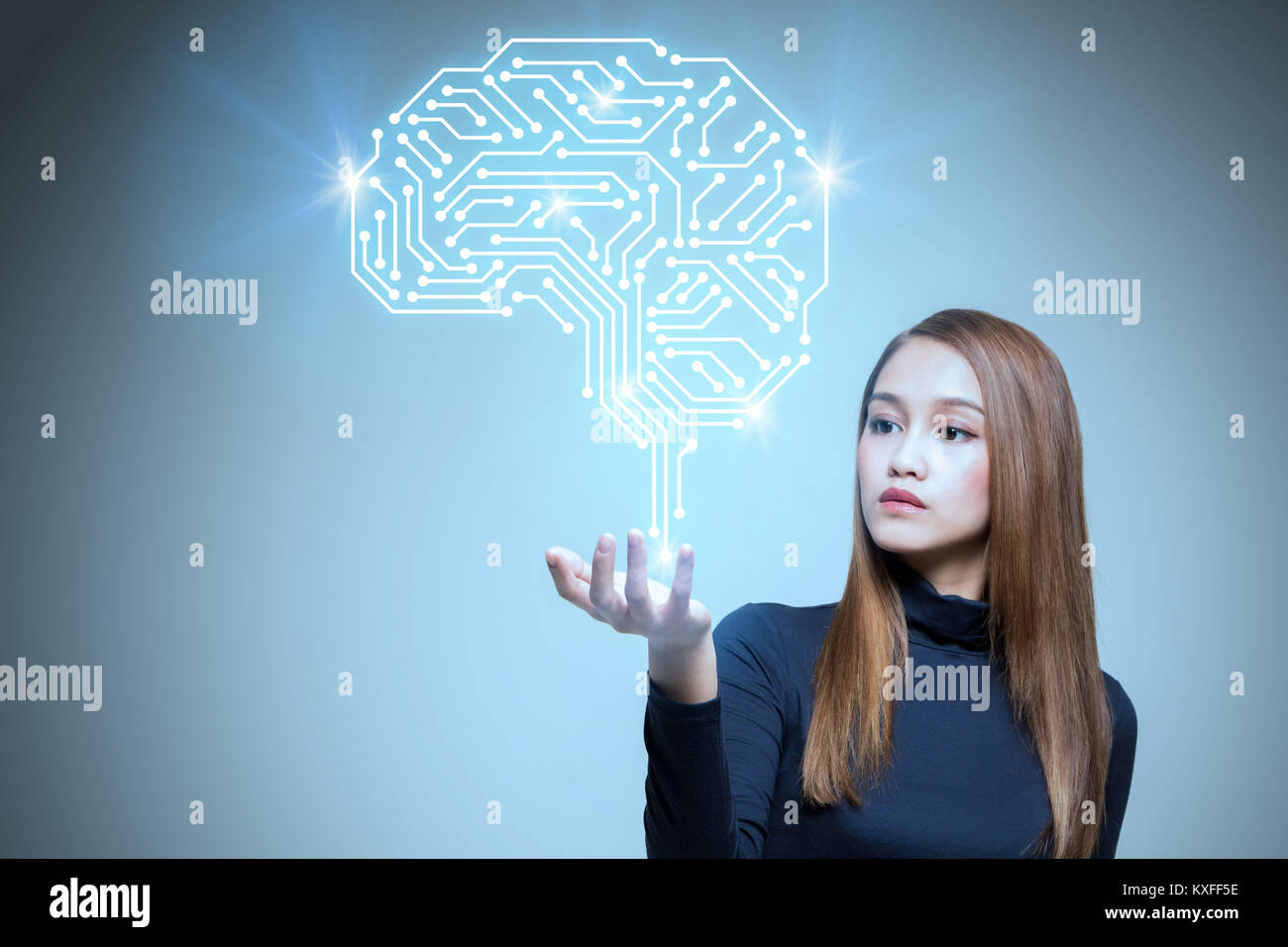 AI(Artificial Intelligence) concept, 3d rendering Stock Photo - Alamy
