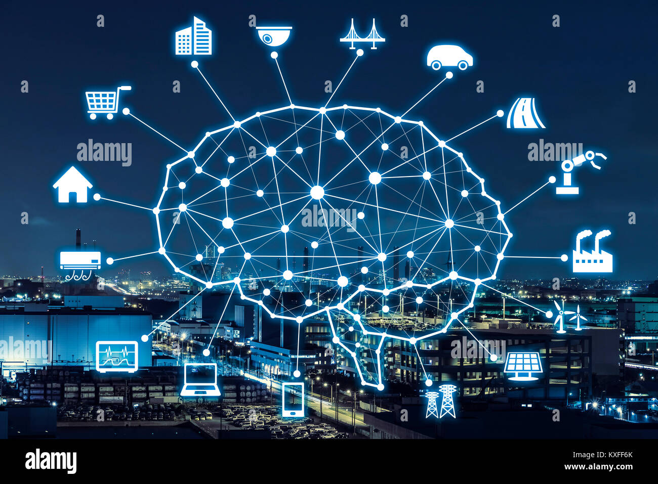 AI concept. Artificial Intelligence and various industries Stock Photo ...