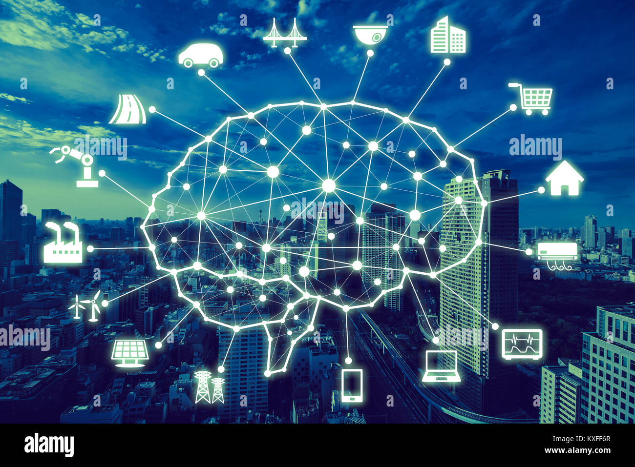 AI concept. Artificial Intelligence and various industries Stock Photo ...