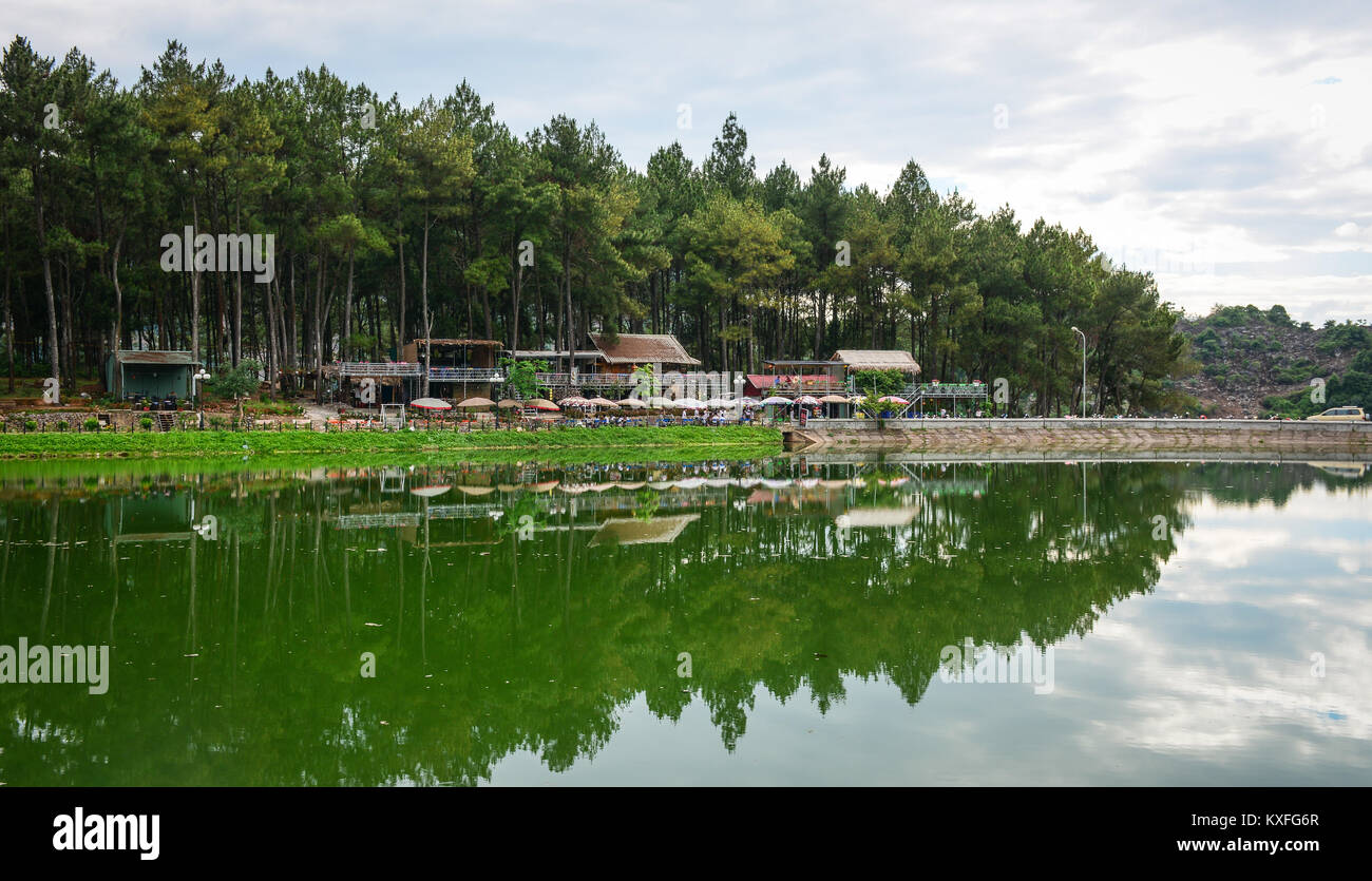 Moc Chau, Vietnam - May 26, 2016. Lake scenery at summer day in Moc ...