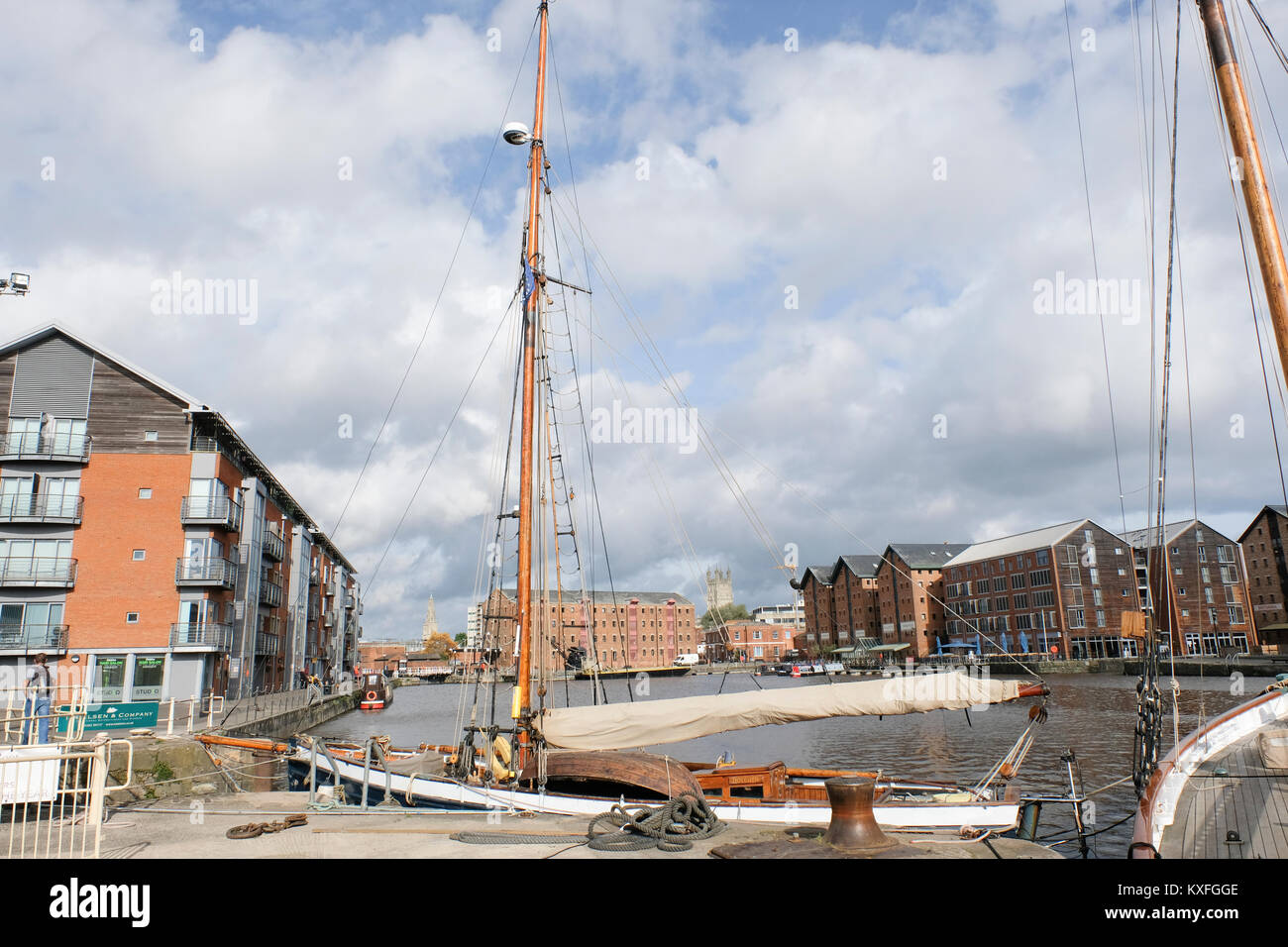 Bristol Channel pilot cutter "Dolphin" moored in Gloucester Docks on ...