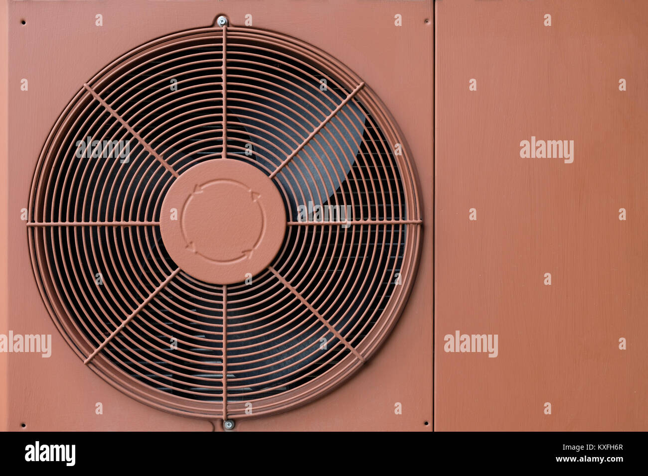 Fan in Orange compressor air conditioner Stock Photo - Alamy