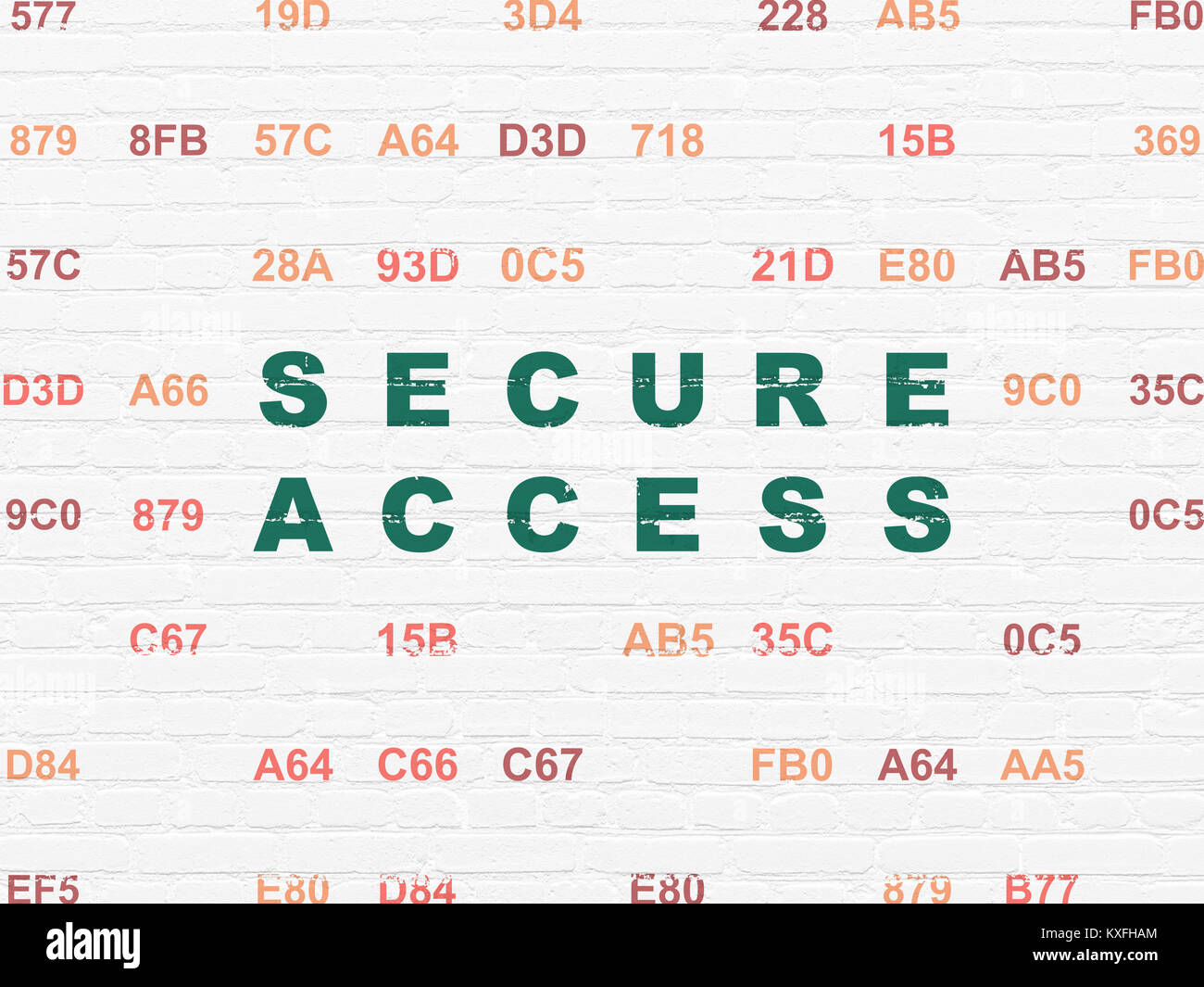 Privacy concept: Secure Access on wall background Stock Photo - Alamy