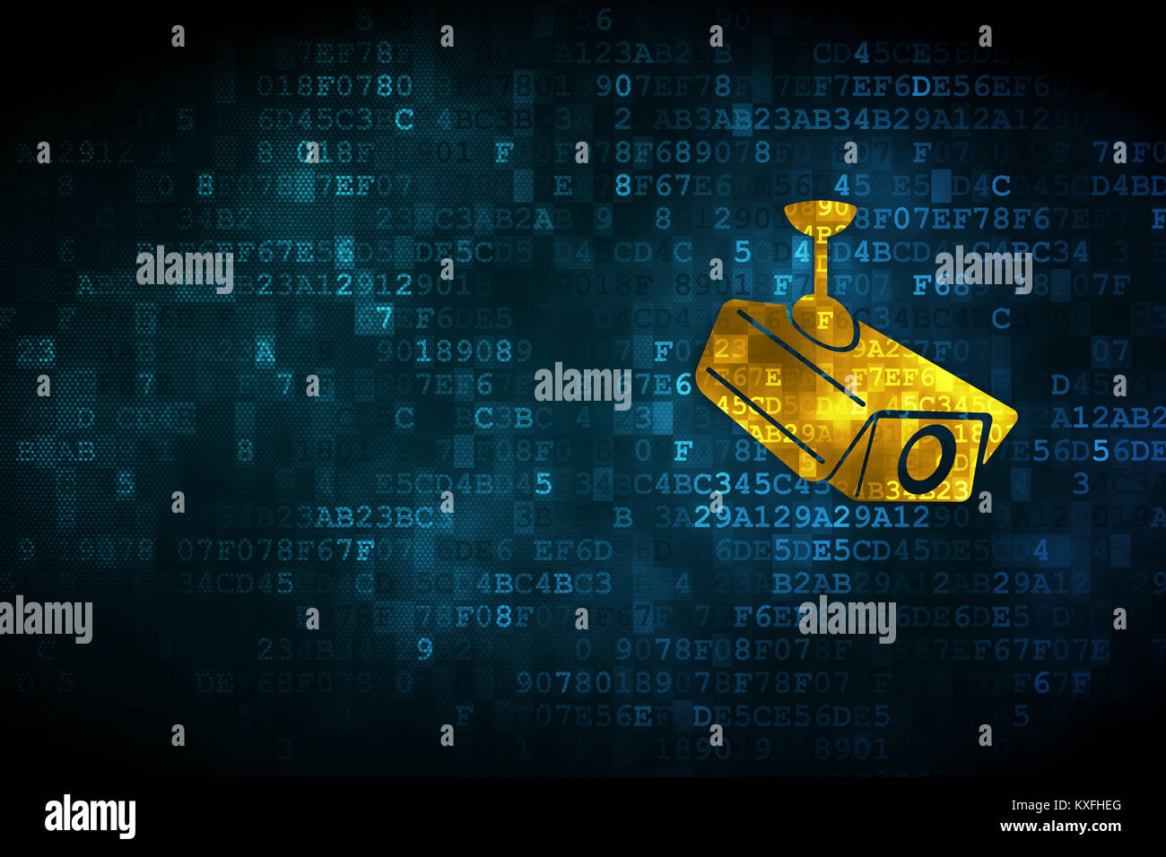 Safety concept: Cctv Camera on digital background Stock Photo - Alamy