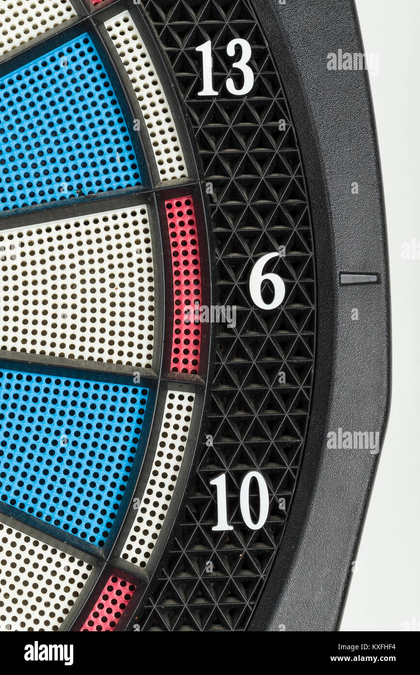 close up photo of old used darts board Stock Photo - Alamy
