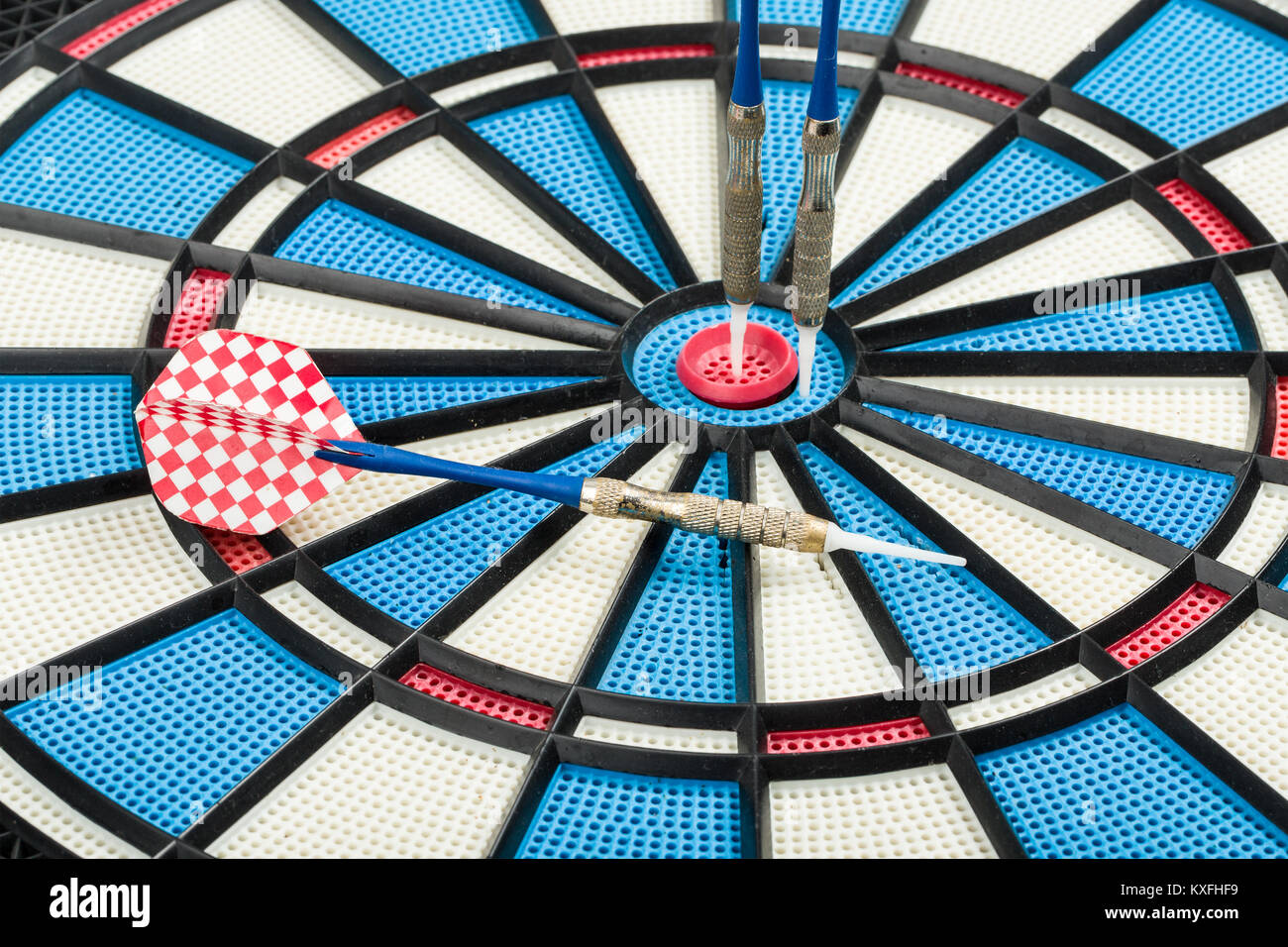 close up photo of old used darts board Stock Photo - Alamy