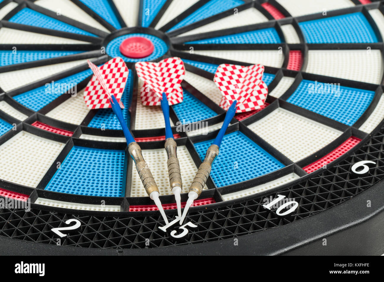 close up photo of old used darts board Stock Photo - Alamy