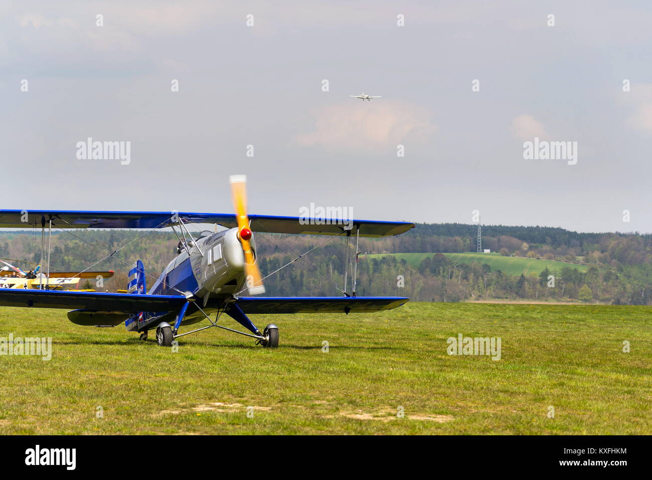 PLASY, CZECH REPUBLIC - APRIL 30: Biplane Bucker Bu-131 Jungmann ...
