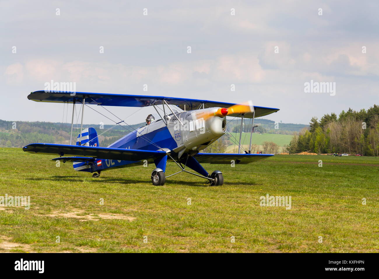 PLASY, CZECH REPUBLIC - APRIL 30: Biplane Bucker Bu-131 Jungmann ...