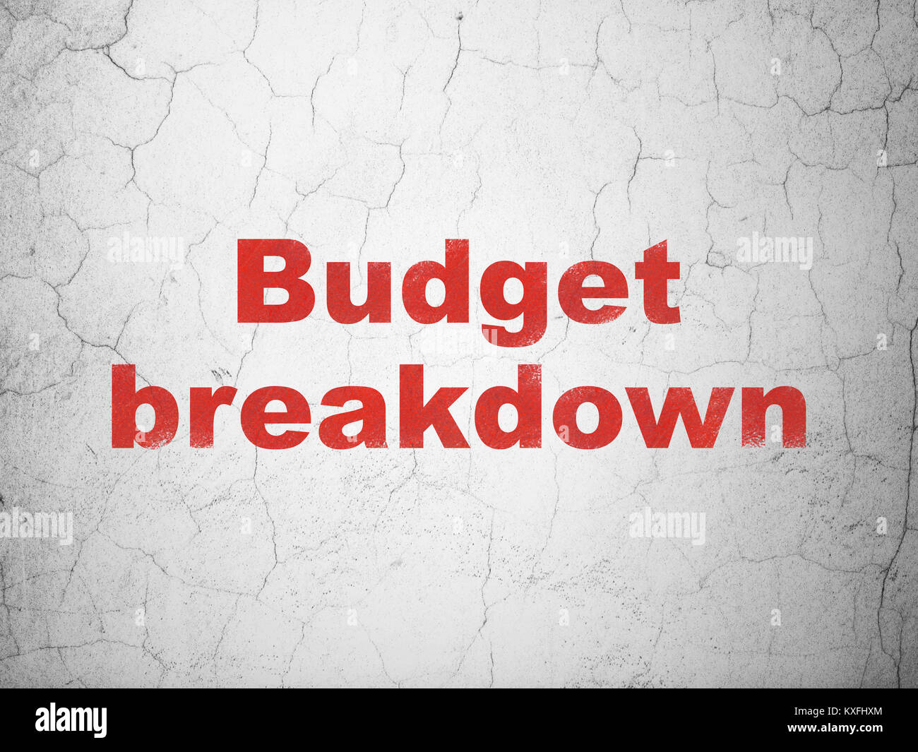Business concept: Budget Breakdown on wall background Stock Photo - Alamy