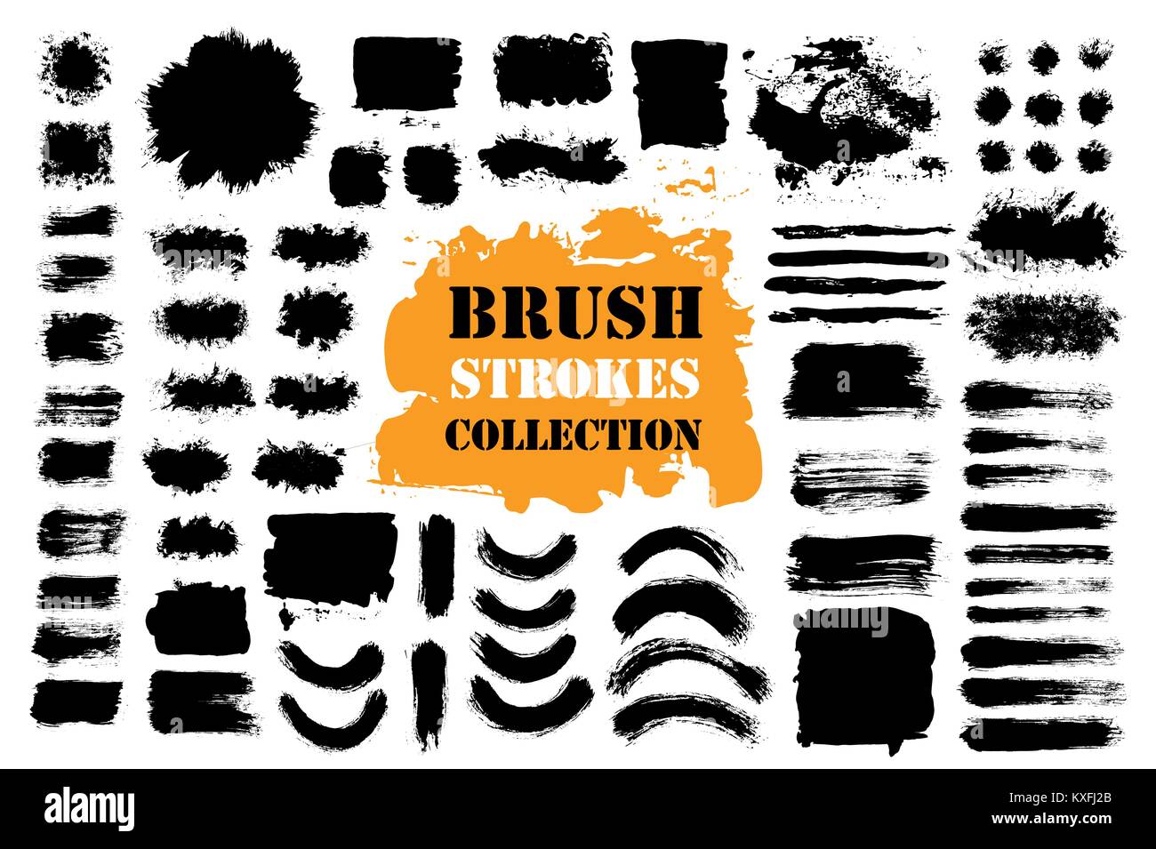 Brush strokes text boxes Stock Vector Image & Art - Alamy