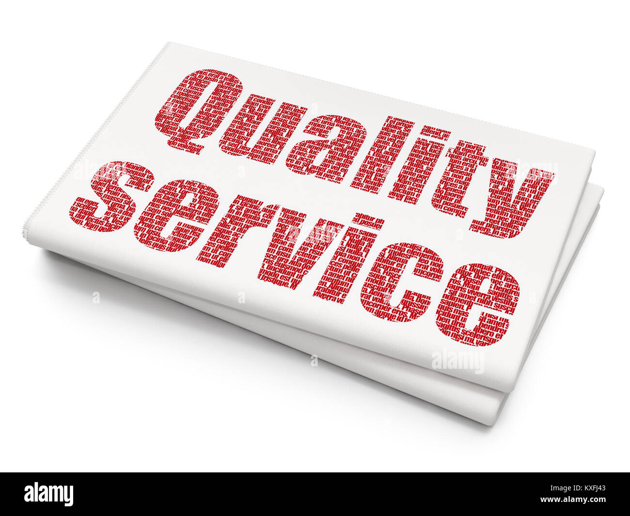 Finance concept: Quality Service on Blank Newspaper background Stock ...