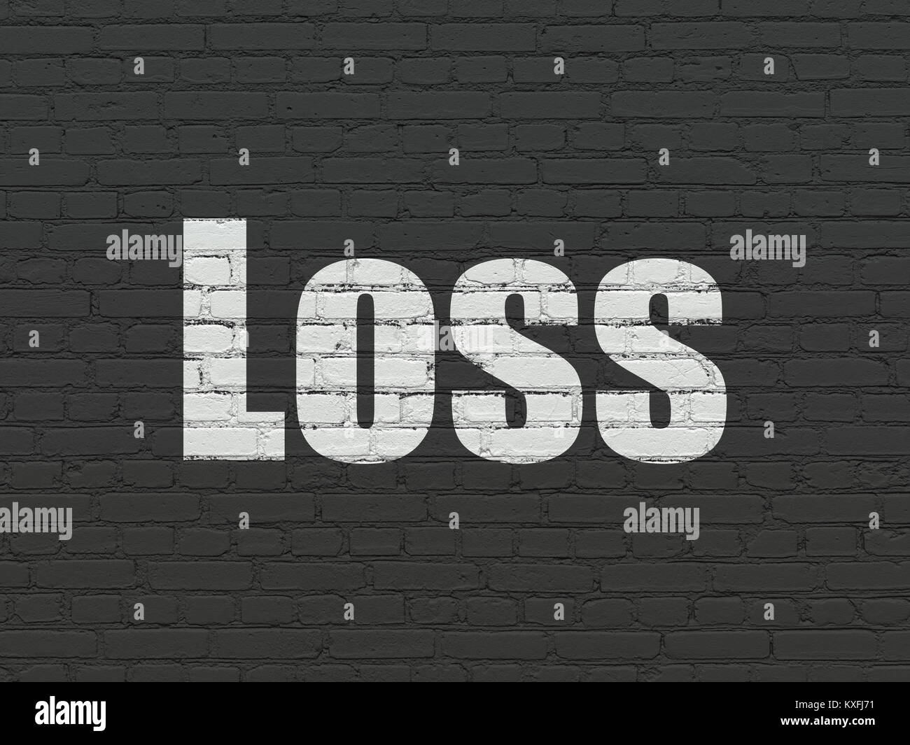 Finance concept: Loss on wall background Stock Photo - Alamy