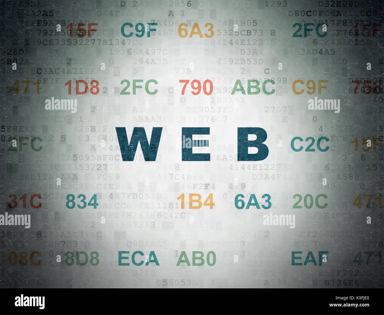 Web design concept: Web on Digital Data Paper background Stock Photo ...