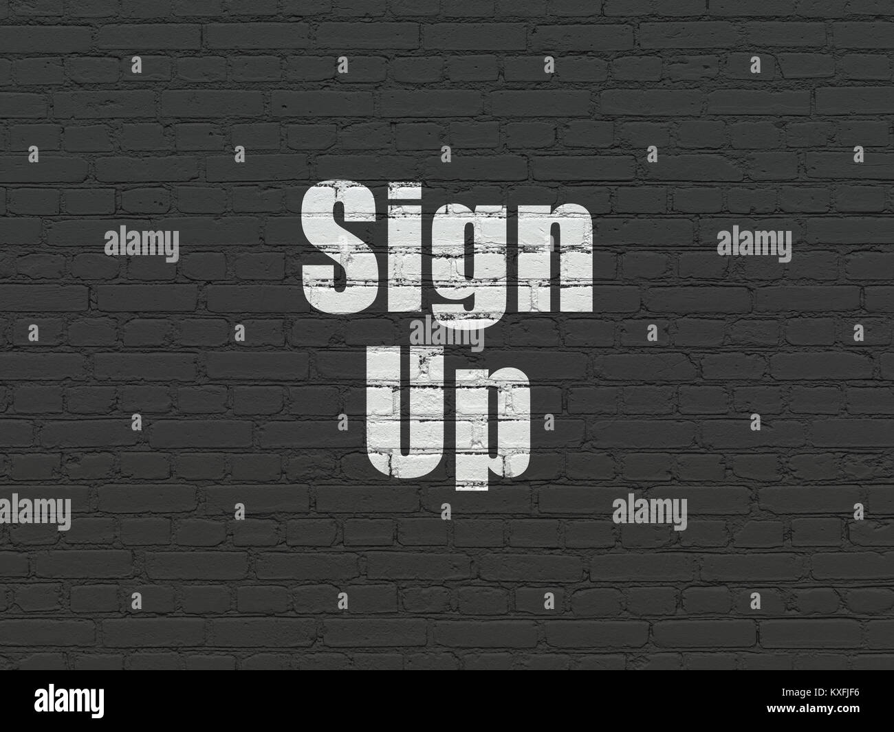 Web development concept: Sign Up on wall background Stock Photo - Alamy