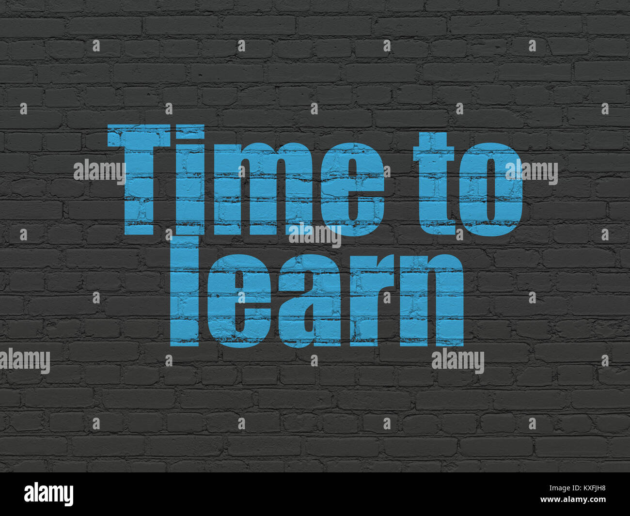 Time concept: Time to Learn on wall background Stock Photo - Alamy