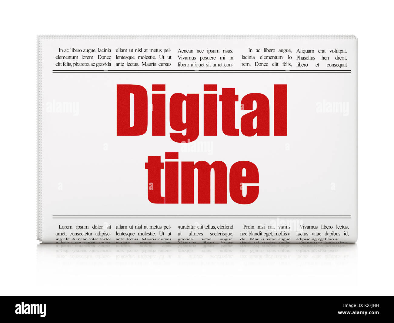 Timeline concept: newspaper headline Digital Time Stock Photo - Alamy