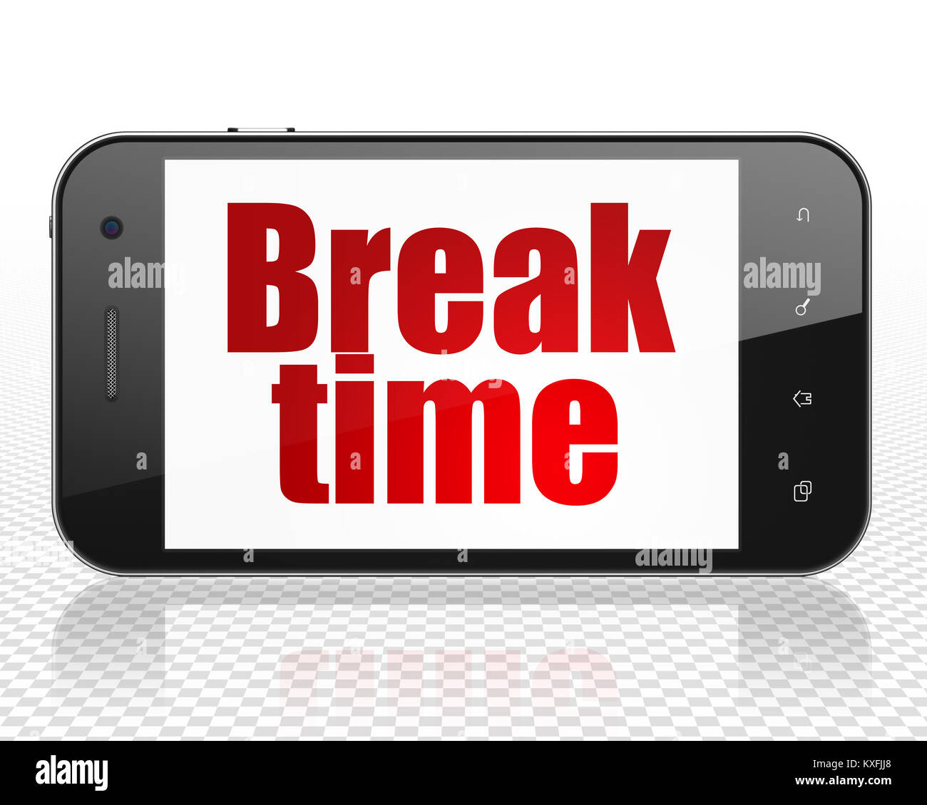 Time concept: Smartphone with Break Time on display Stock Photo - Alamy