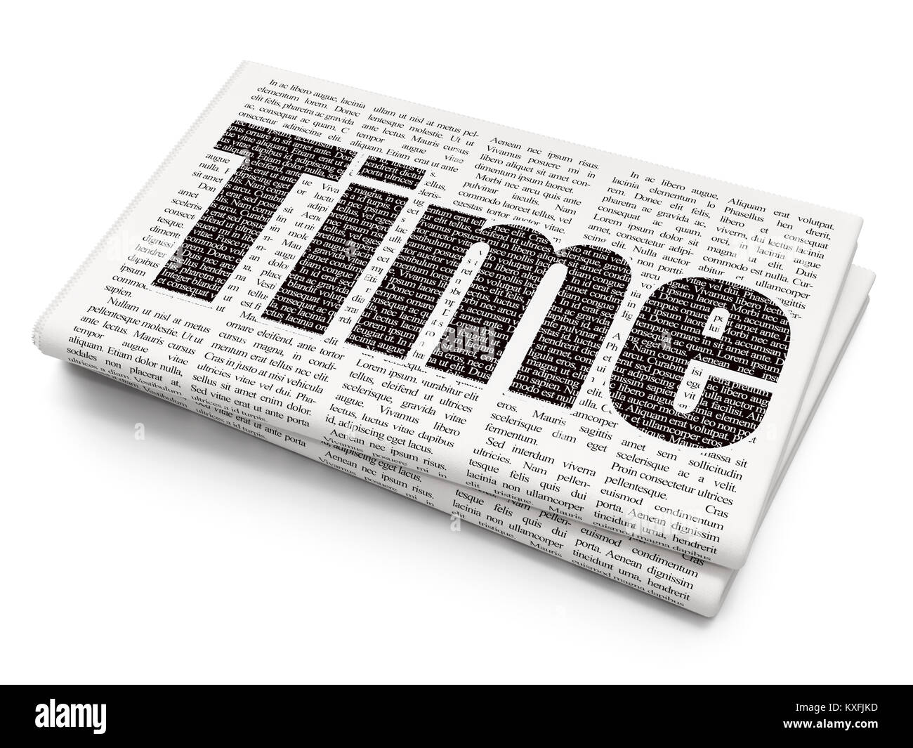 Time concept: Time on Newspaper background Stock Photo - Alamy