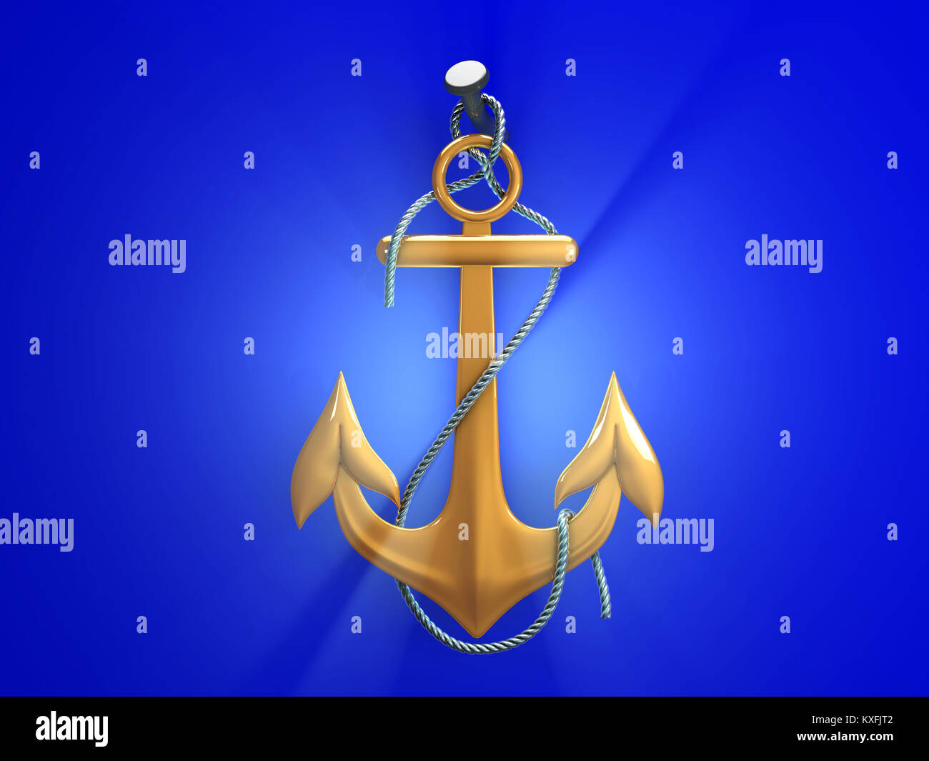 Gold anchor hi-res stock photography and images - Alamy