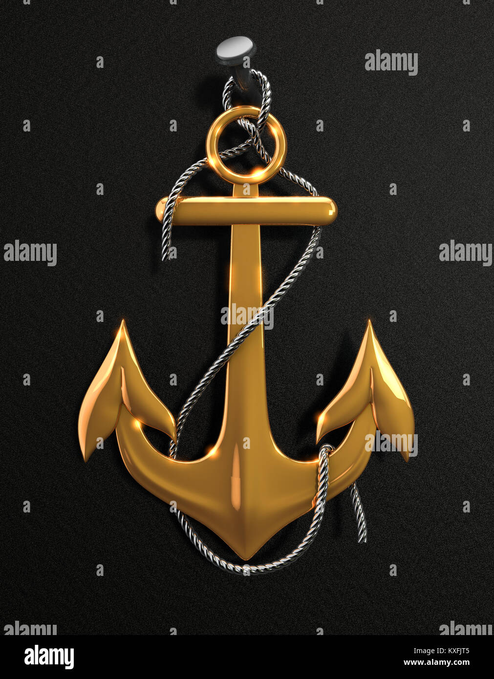 Gold anchor hi-res stock photography and images - Alamy