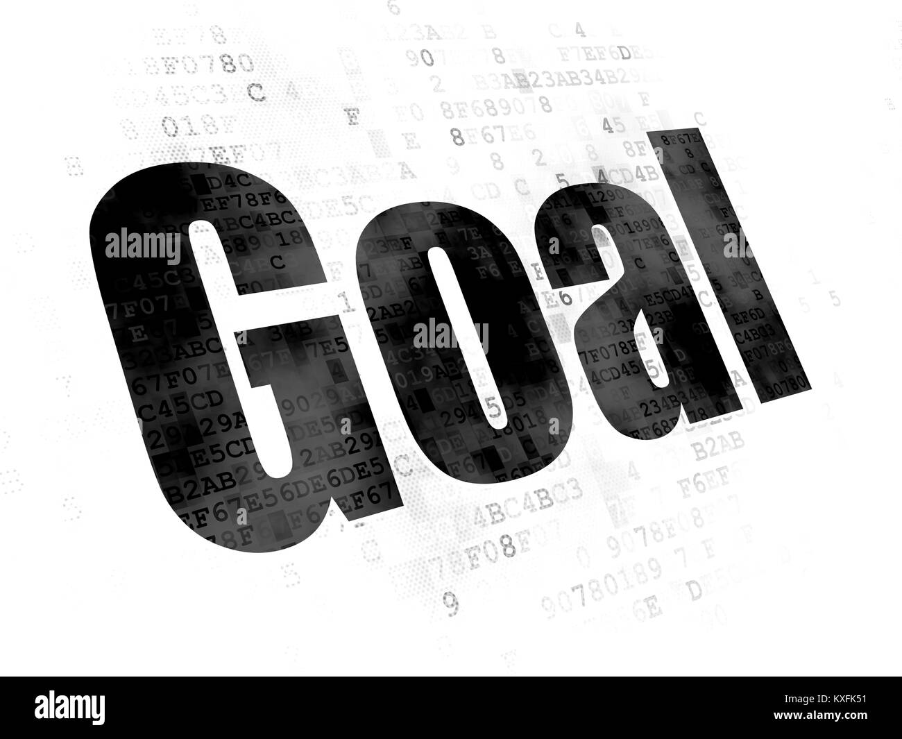 Advertising concept: Goal on Digital background Stock Photo - Alamy