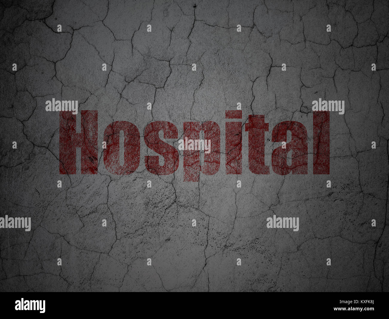 Healthcare concept: Hospital on grunge wall background Stock Photo - Alamy