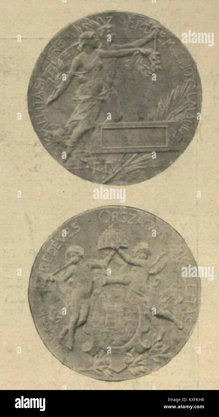 The 1896 Millennium Exhibition medal was issued in Hungary for the 1000 ...