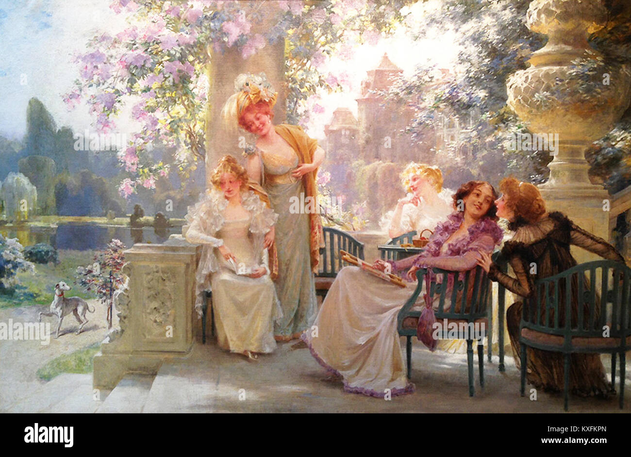 Alois Hans Schram's painting 'Frühling mit Freundinnen' (Spring with ...