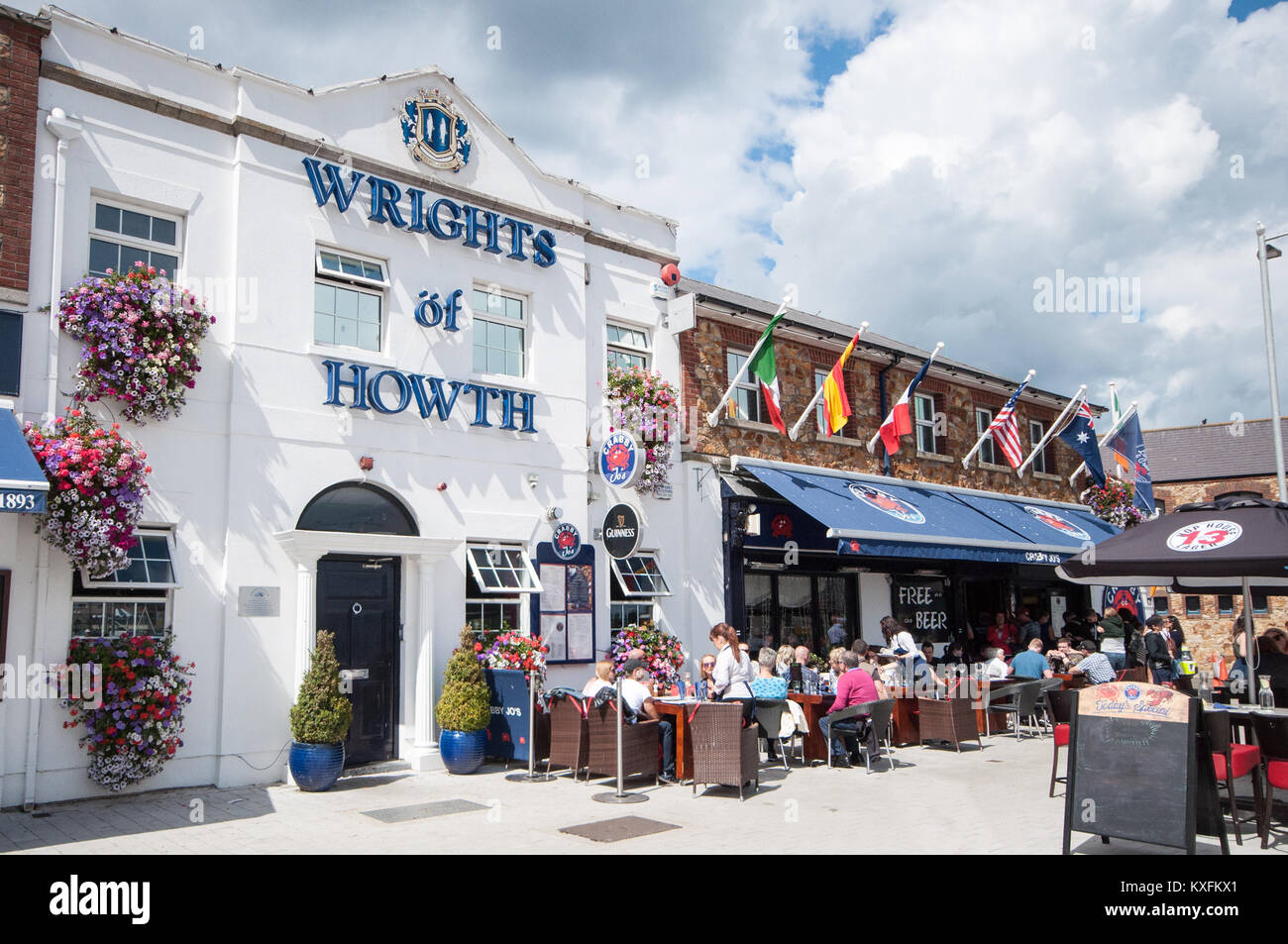 Wrights of Howth famous seafood restaurant at Howth harbour in north ...