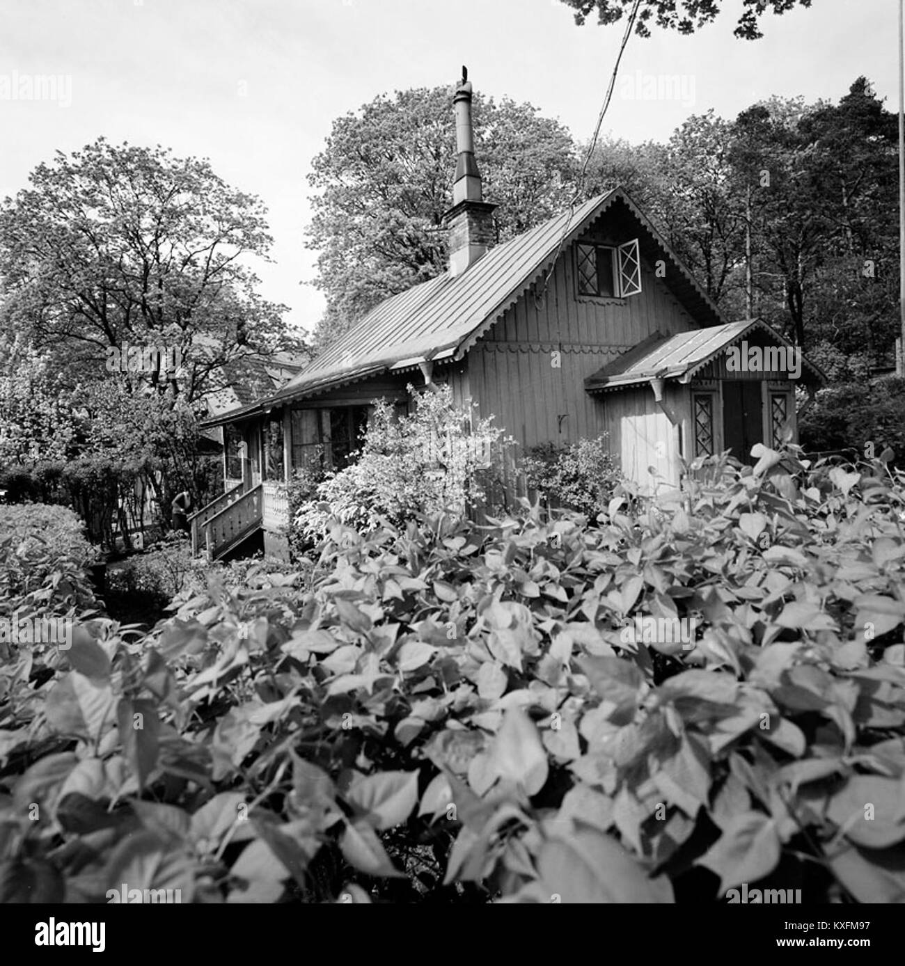 Residential area in suburb city Black and White Stock Photos & Images ...