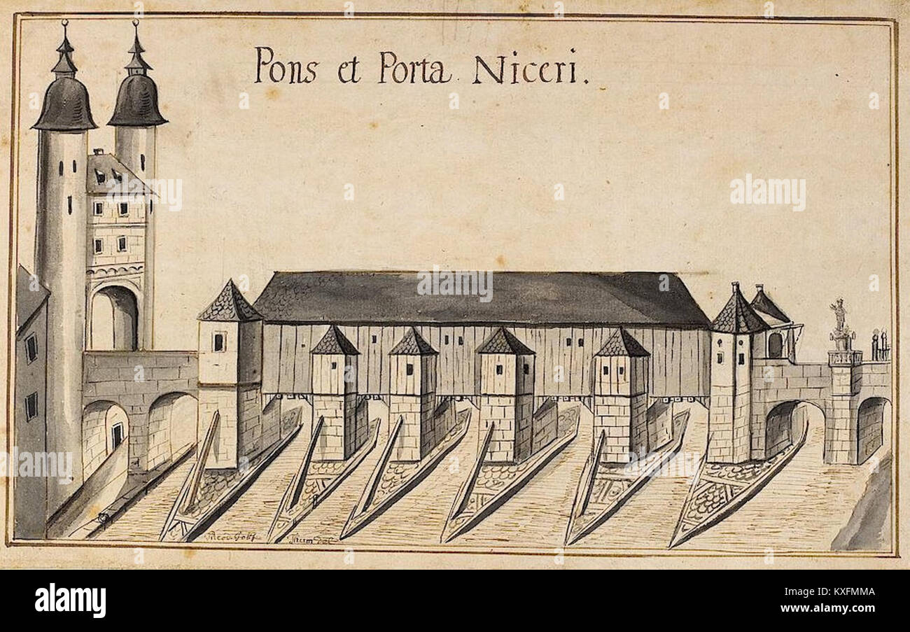 The Alte Brücke Heidelberg (Old Bridge) in Heidelberg, Germany, shown ...