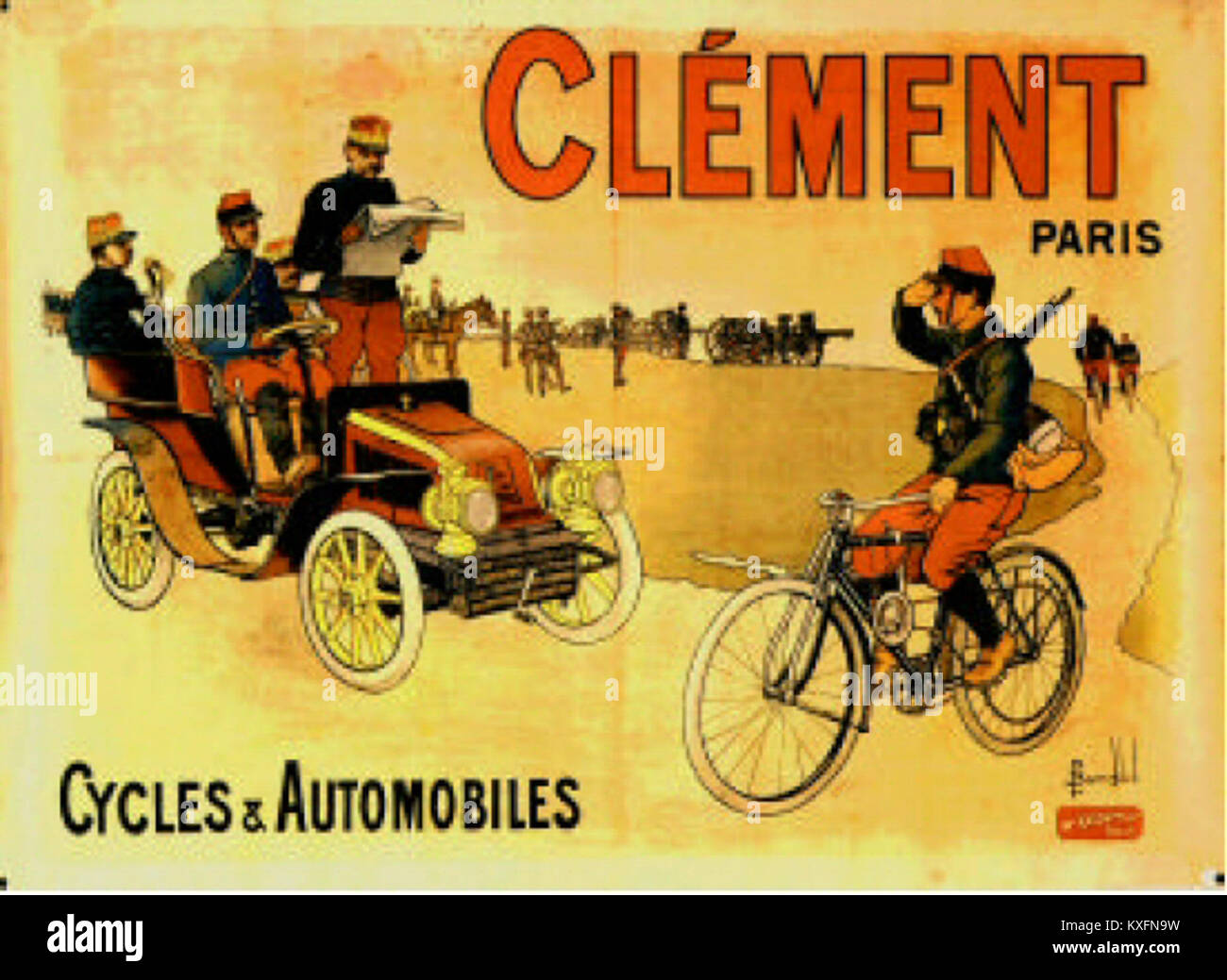 1903 poster Advertising Clement Cycles and Automobiles. (Musee ...