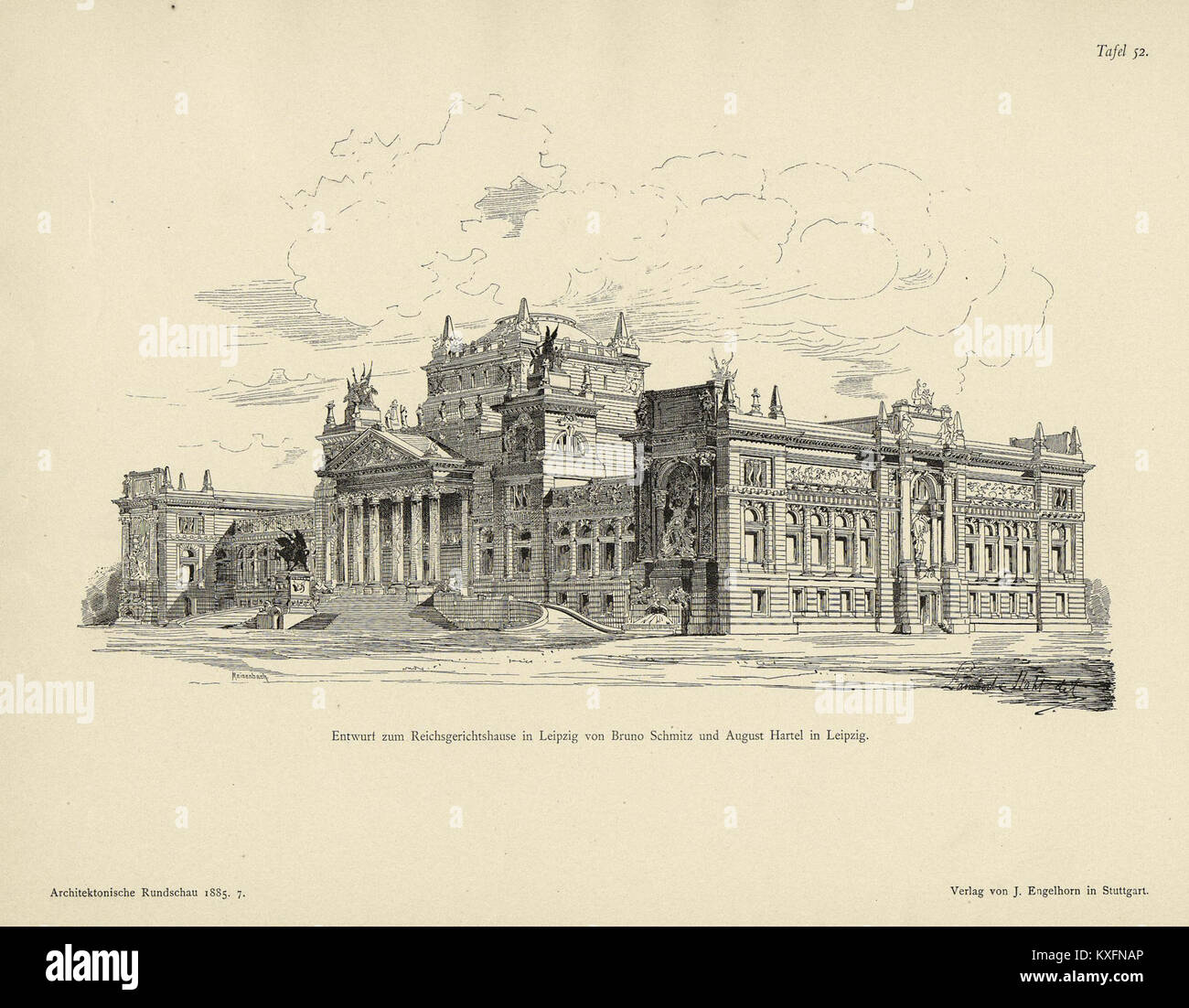 Architectural designs from Bruno Schmitz and August Hartel for the ...
