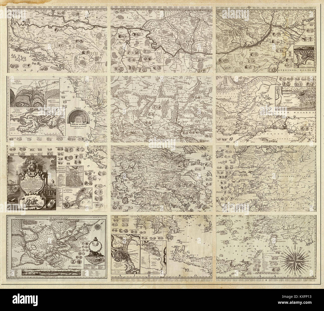 The “Charta of Greece” (1797) by Rigas Velestinlis is a large-scale map ...