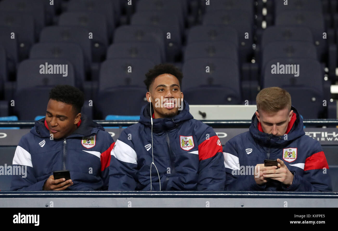 Bristol City's Zak Vyner (centre) before the Carabao Cup Semi Final ...